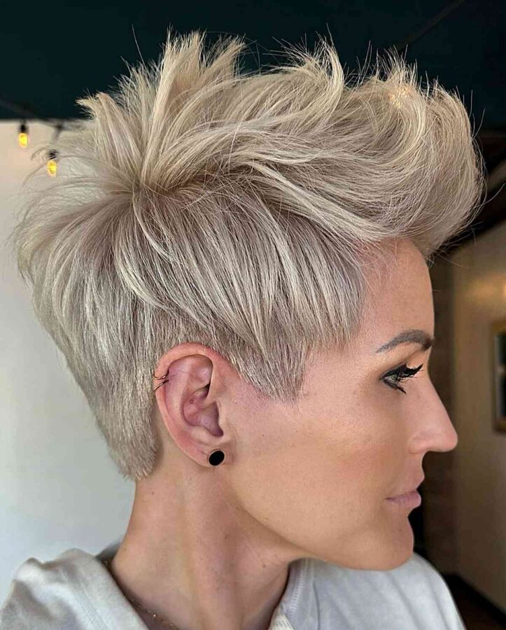 24 Prettiest Platinum Pixie Cuts for Cooler Blonde Crop