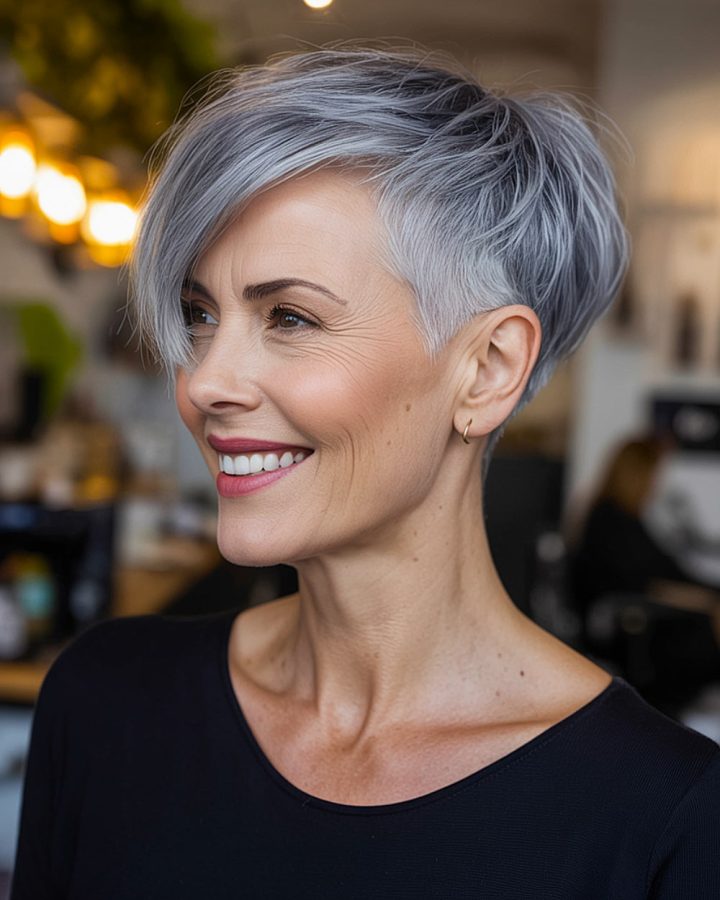 21+ Chic Gray Hair Pixie Cuts You’ll Want to Try in 2026