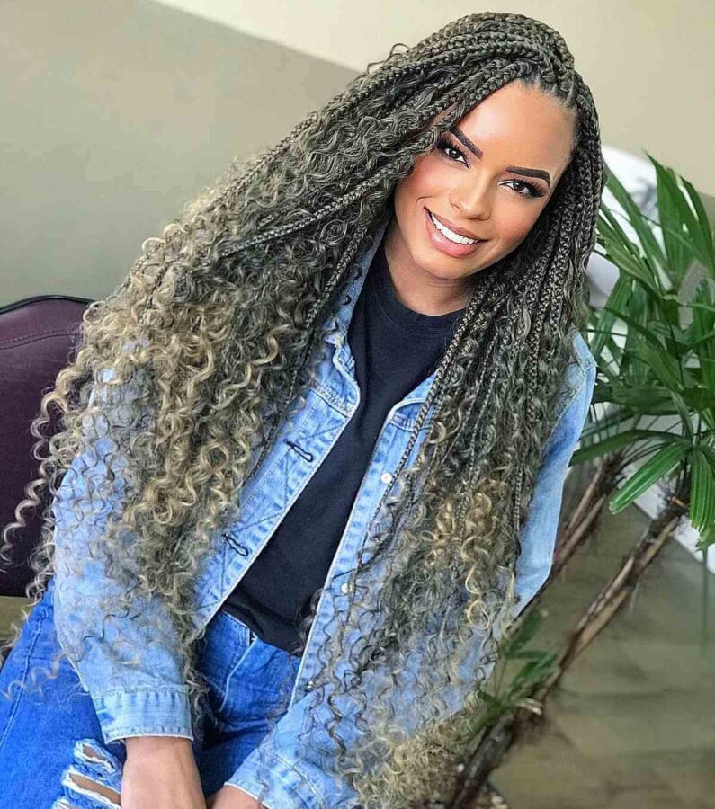 21 Ways to Slay Jumbo Box Braids Like a Queen