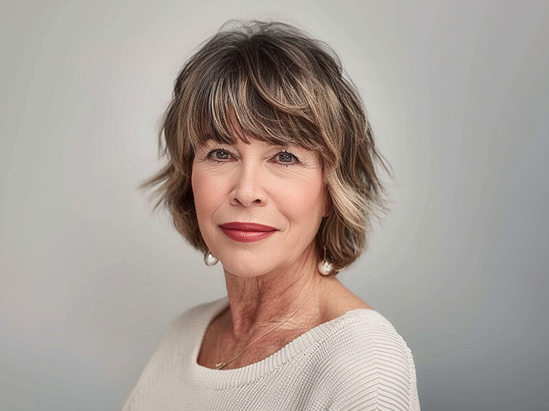 25 Stunning Medium Haircuts with Bangs for Women Over 60