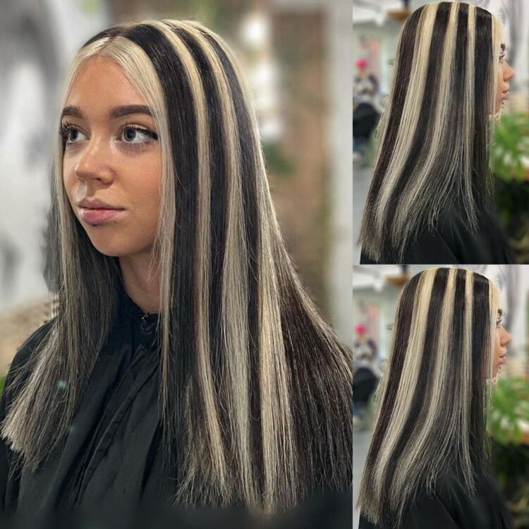 28 Skunk Stripe Hair Ideas to Try This Trend Yourself