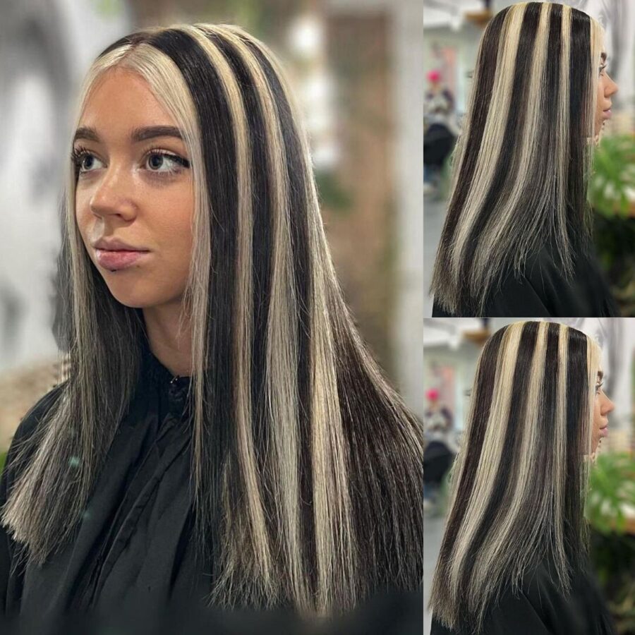 29 Skunk Stripe Hair Ideas to Try This Trend Yourself