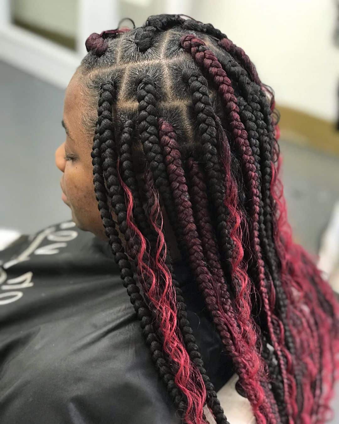20 Pictures of Burgundy Box Braids You Have to See Before You Get This