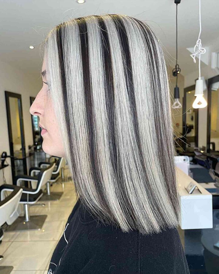 29 Skunk Stripe Hair Ideas to Try This Trend Yourself