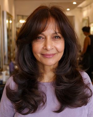 50+ Fun and Sassy Layered Hair with Bangs Women Over 60 Are Obsessing Over