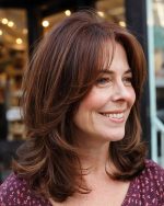 22 Fantastic Medium-Length Hair with Layers for Women Embracing Their 60s