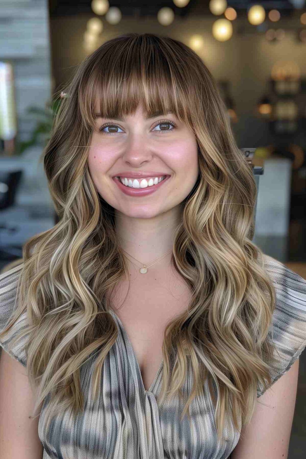26 Flattering Bangs for Long Hair and Round Faces You Wont Want to Miss ...