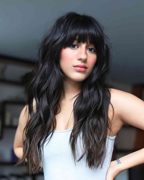62 Cute Ways to Get Long Hair With Bangs