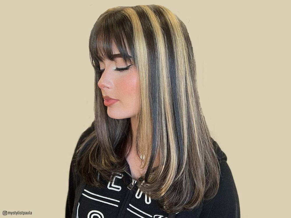 28 Skunk Stripe Hair Ideas to Try This Trend Yourself