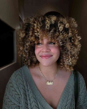 92 Best Ways to Pair Curly Hair with Bangs