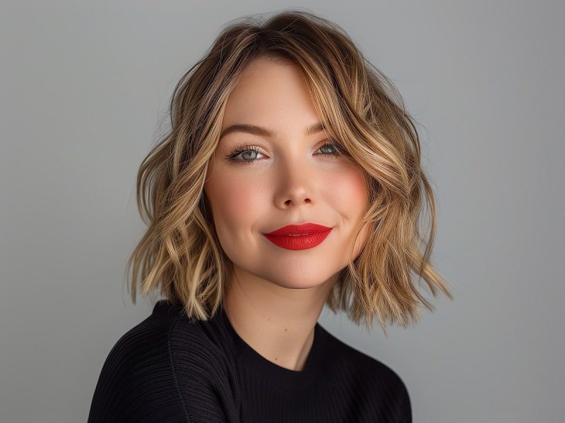 17 Flattering Wavy Hair with Bangs Styles for Round Faces in 2026