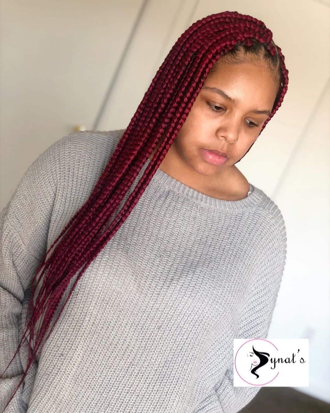 14 Red Box Braids Black Girls Can Slay