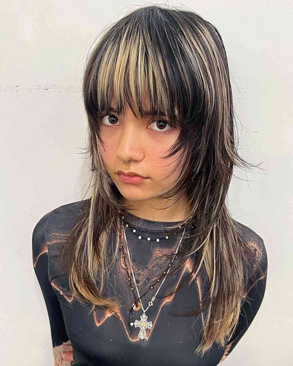 37 Greatest Ways to Pair a Wolf Cut with Bangs