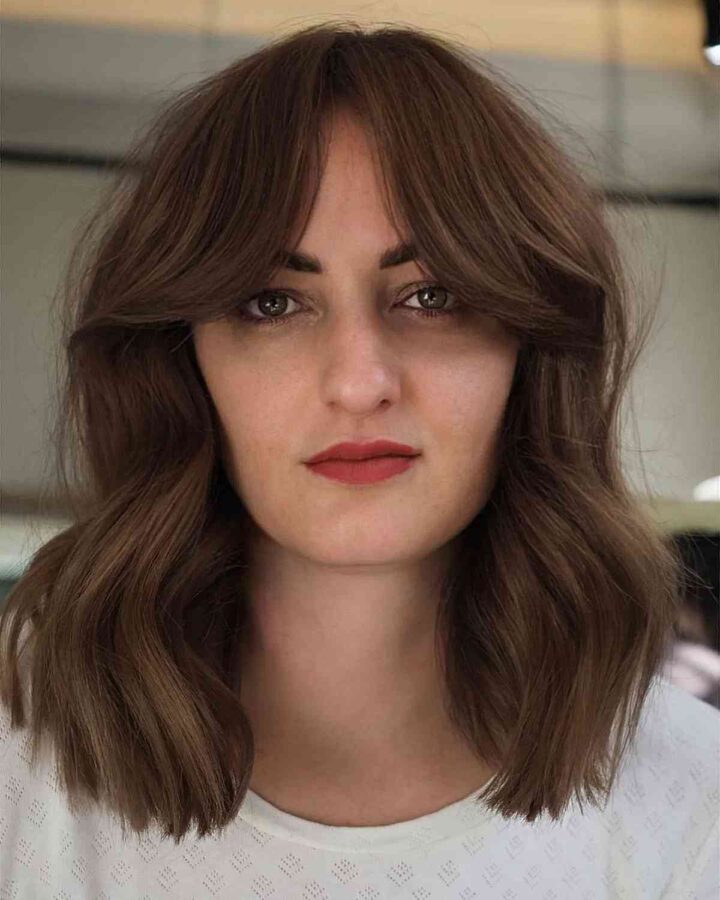 31 Flattering Ways to Wear Bangs for Square Face Shapes