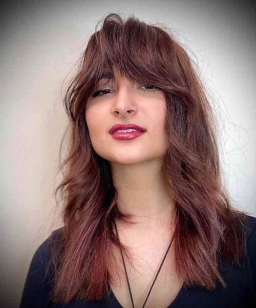 35 Trendy Ways to Get Bottleneck Bangs Right Now