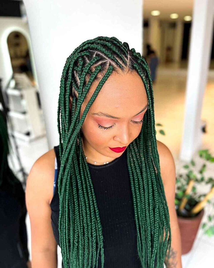 24 Exceptional Triangle Box Braids To Try Now
