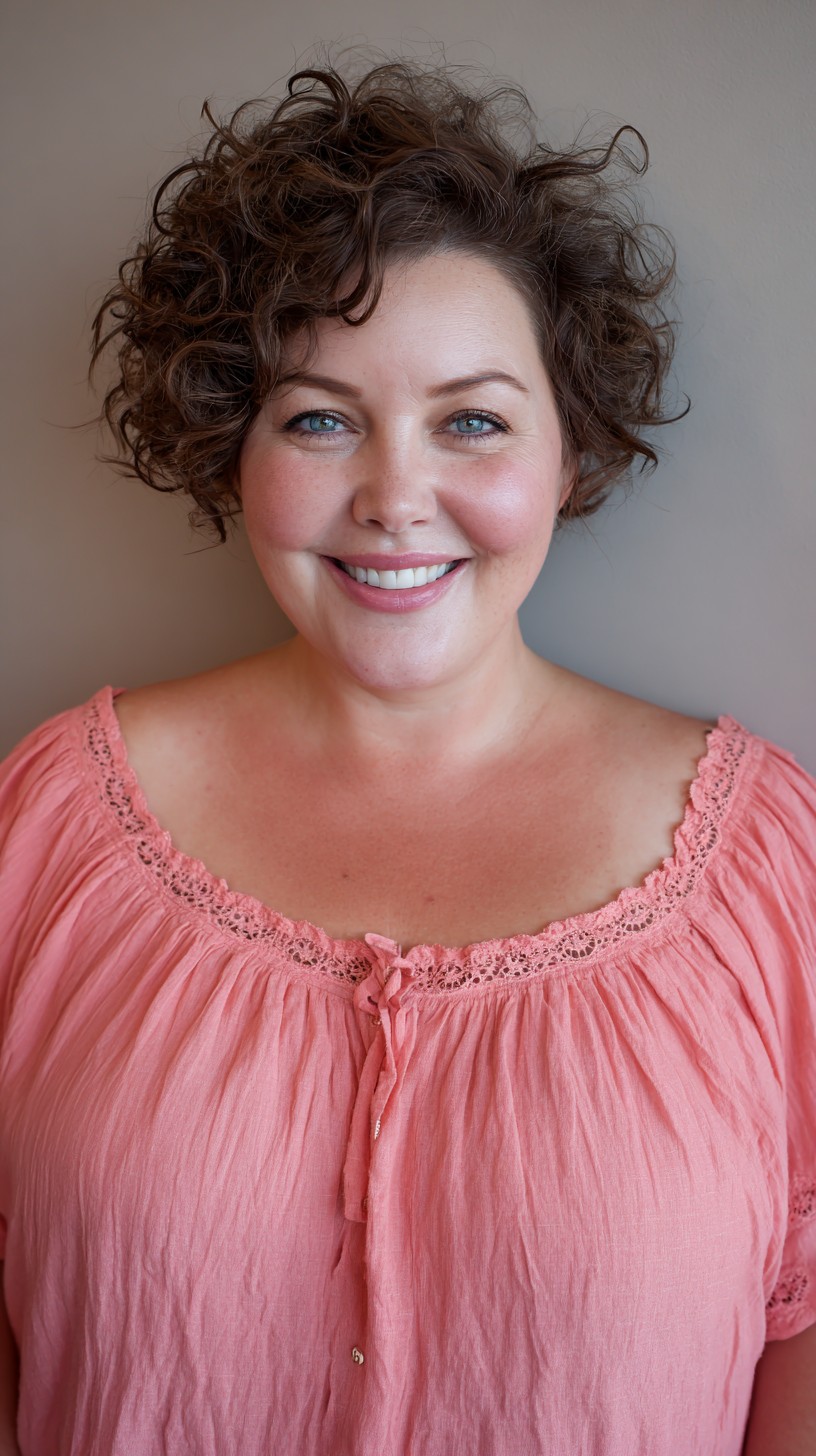 50+ Short Curly Haircuts That Flatter Round Faces in 2026