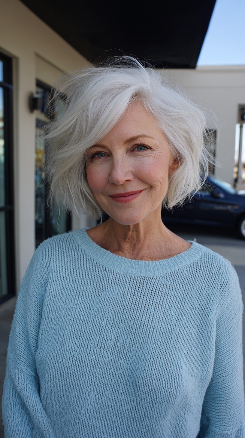 50 Youthful Jagged Bob Haircuts Women Over 60 Are Loving
