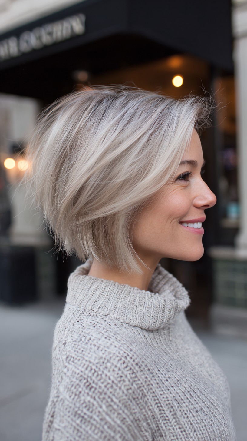 50+ Cute Angled Bob Haircuts for Women 40+ Dealing With Fine Hair