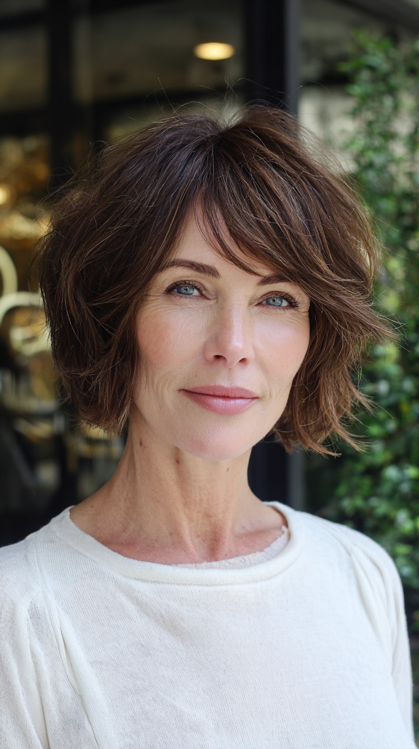50 Beautiful Choppy Bob Haircuts with Curtain Bangs That Are Huge for ...