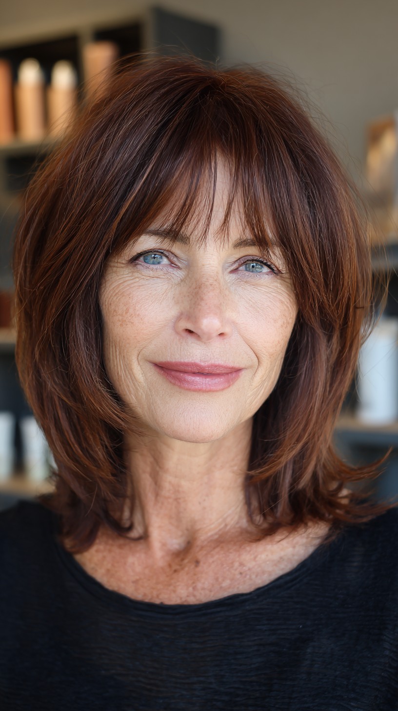 Upgrade Your Look: 50 Chic Layered Bobs with Bangs for Women Over 50 in ...