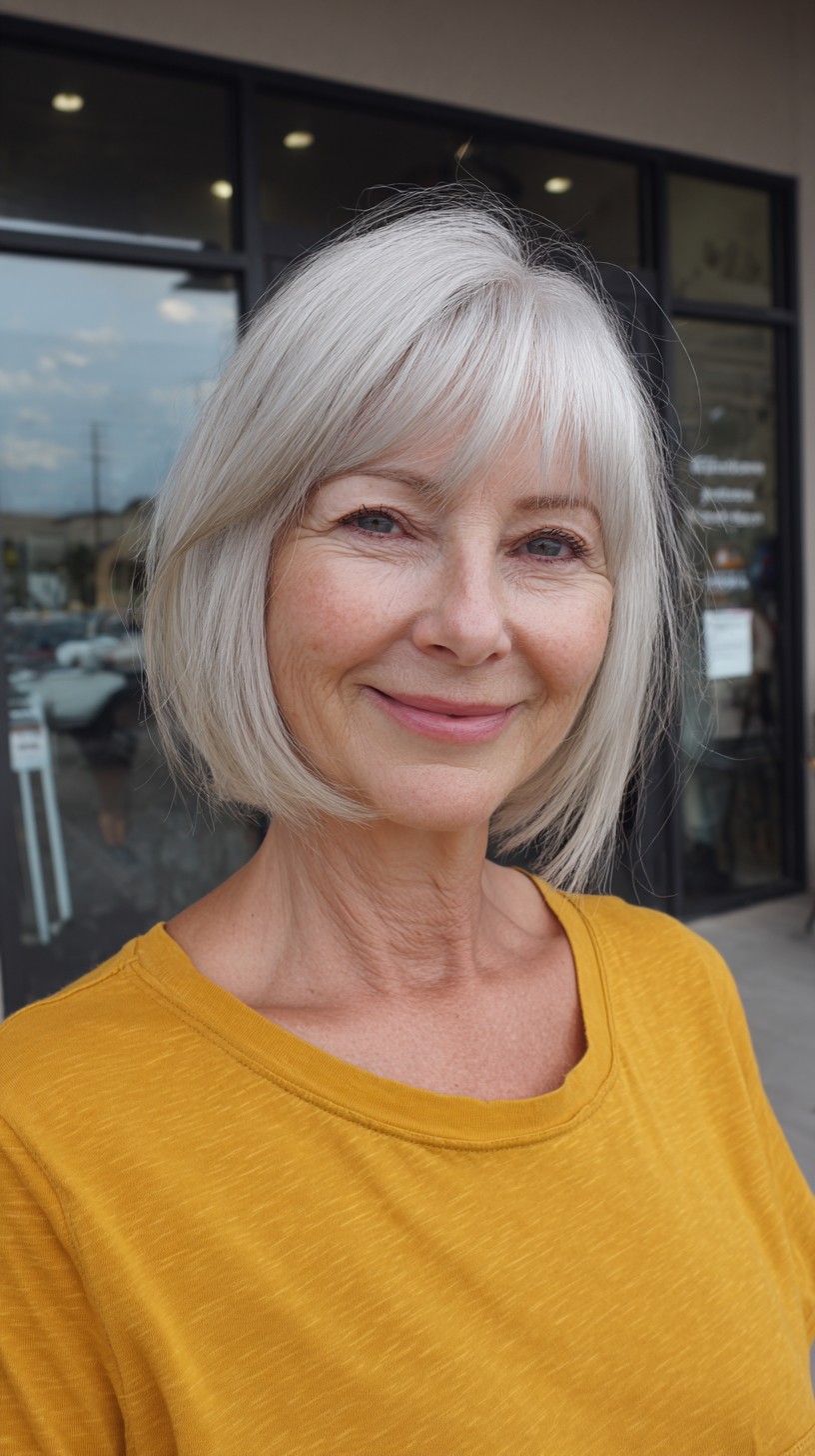 Upgrade Your Look: 50 Chic Layered Bobs with Bangs for Women Over 50 in ...
