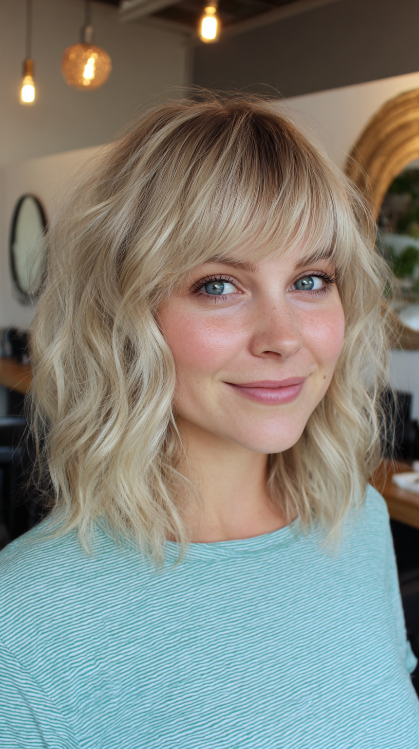 25 Must-See Wavy Lobs with Bangs Set to Be Huge in 2026