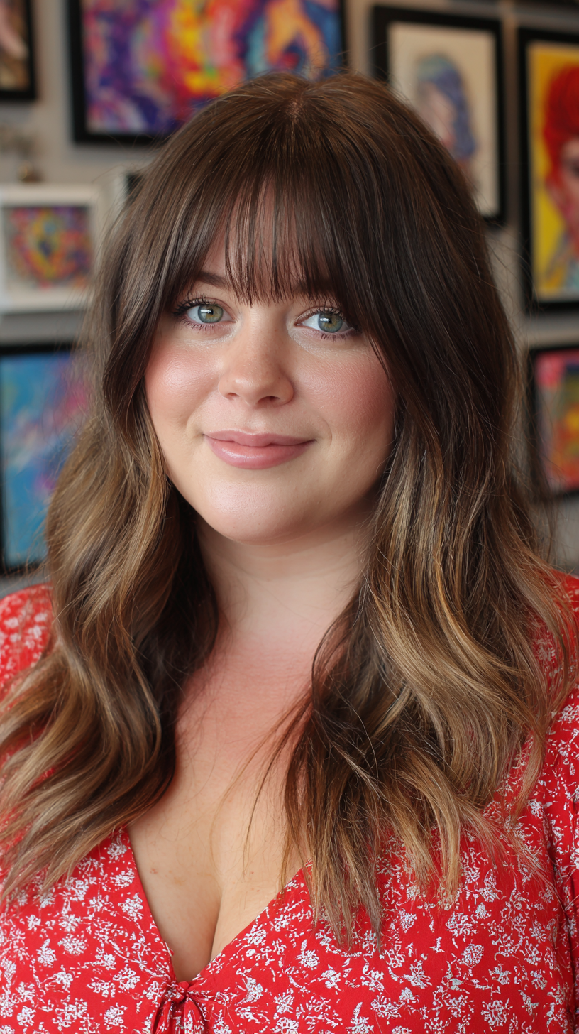 25 Flattering French Bangs for Round Faces That Everyone Will Be Asking ...