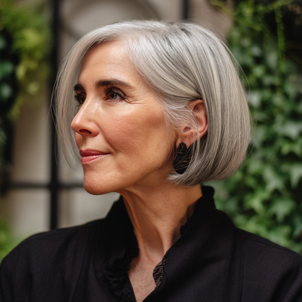 35 Modern Blunt Cuts Women Over 60 Can Easily Pull Off - Kappers Magazine