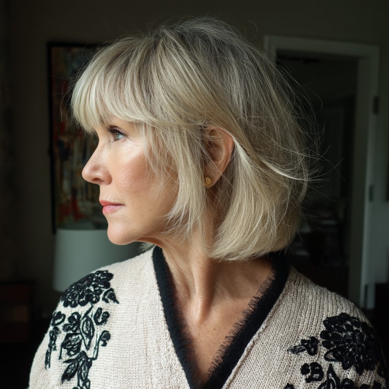 Unleash Your Inner Beauty: 25 Stunning Swoop Bangs For Women Over 60 ...