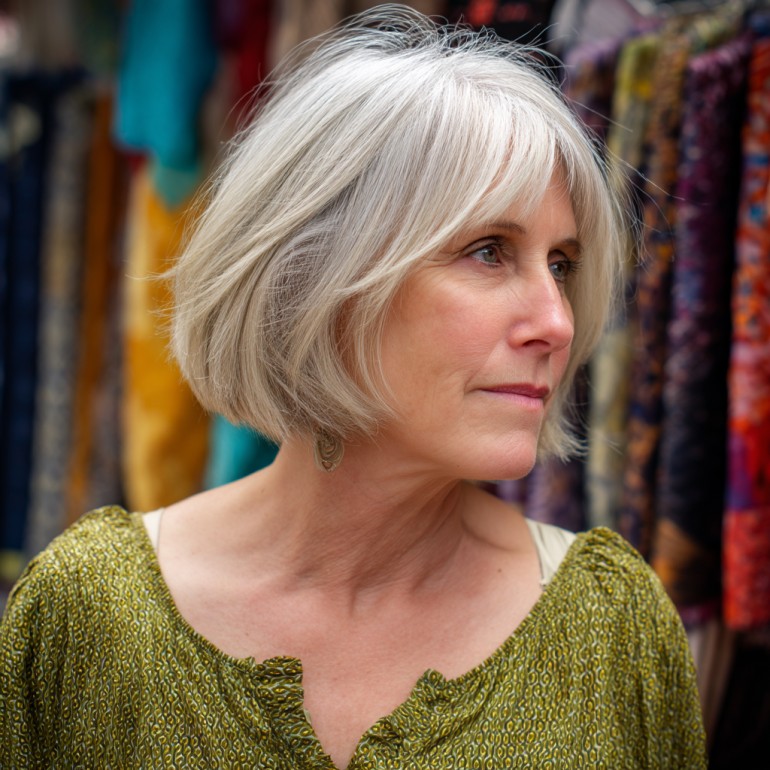 Unleash Your Inner Beauty: 25 Stunning Swoop Bangs For Women Over 60