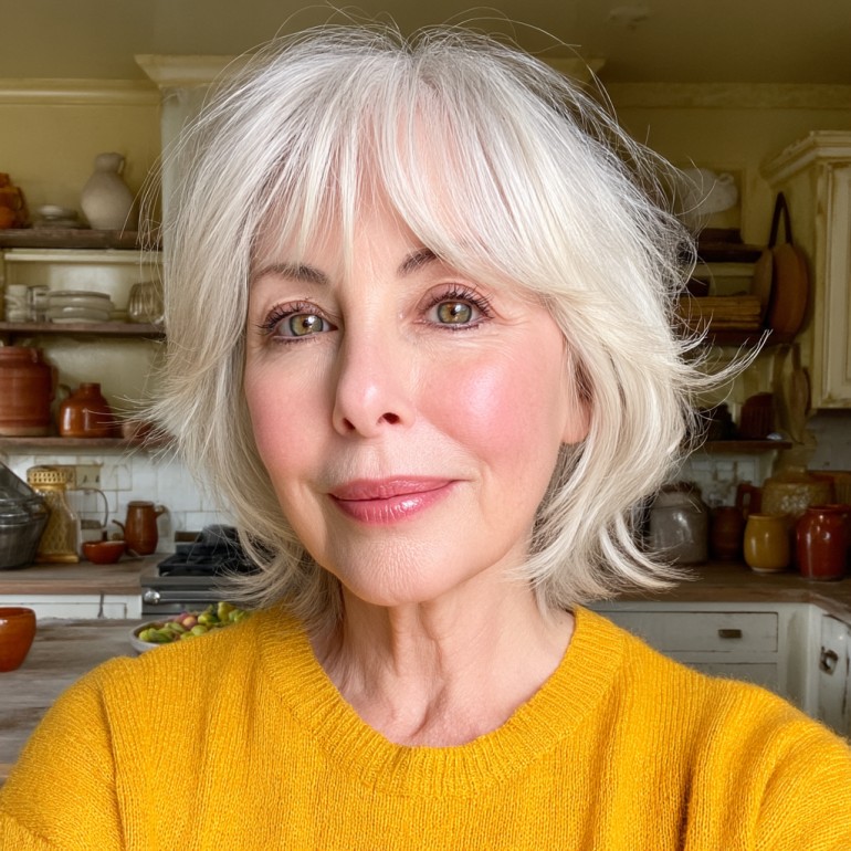 Unleash Your Inner Beauty: 25 Stunning Swoop Bangs For Women Over 60 ...