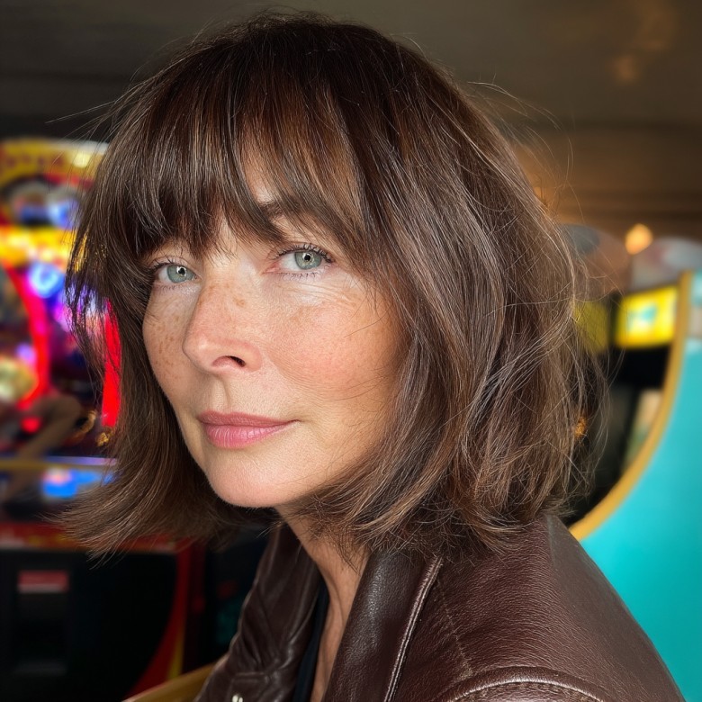 Upgrade Your Look: 25 Chic Layered Bobs with Bangs for Women Over 50 in ...