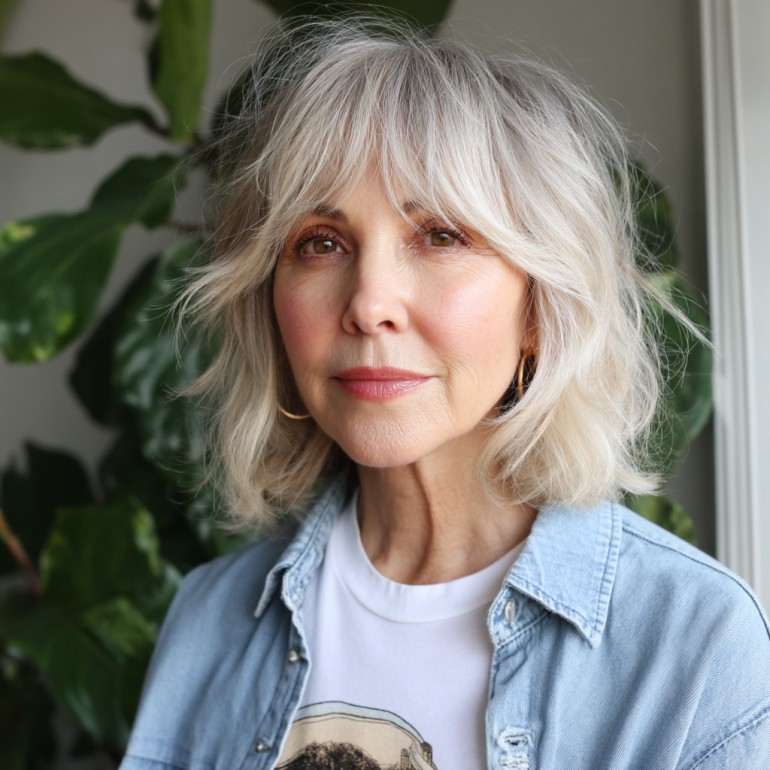 Unleash Your Inner Beauty: 25 Stunning Swoop Bangs For Women Over 60 ...