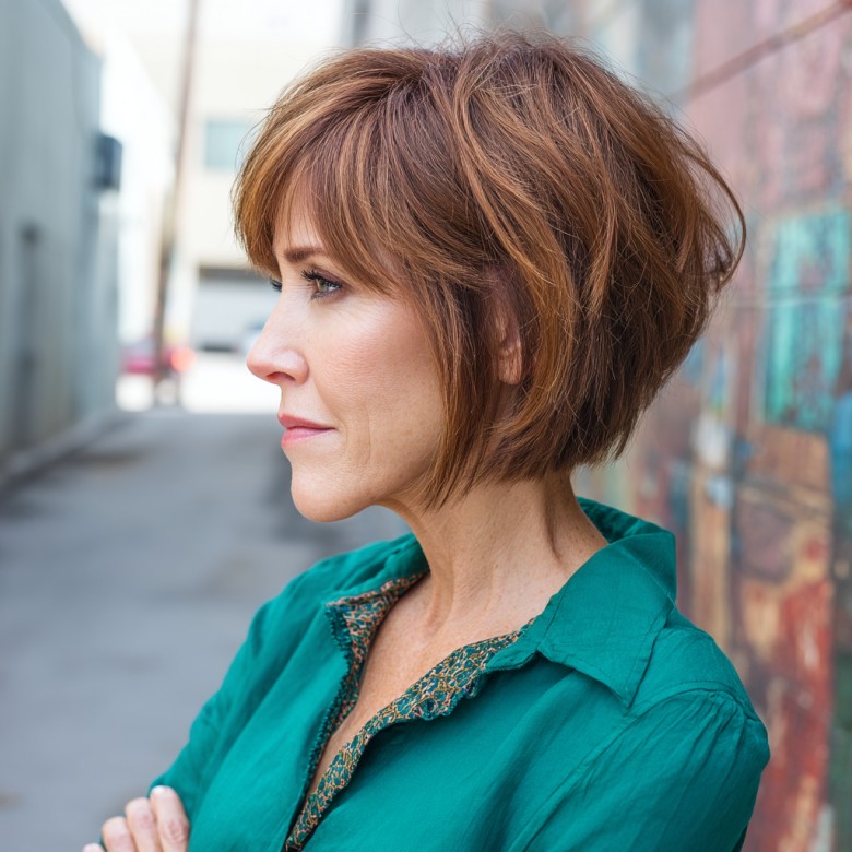 Upgrade Your Look: 50 Chic Layered Bobs with Bangs for Women Over 50 in ...