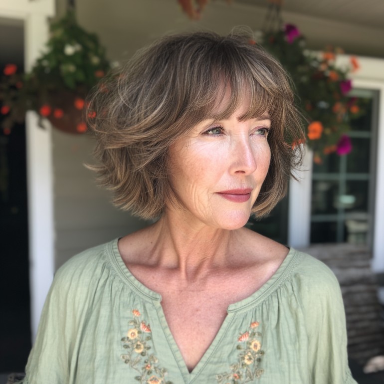 Unleash Your Inner Beauty: 25 Stunning Swoop Bangs For Women Over 60 ...