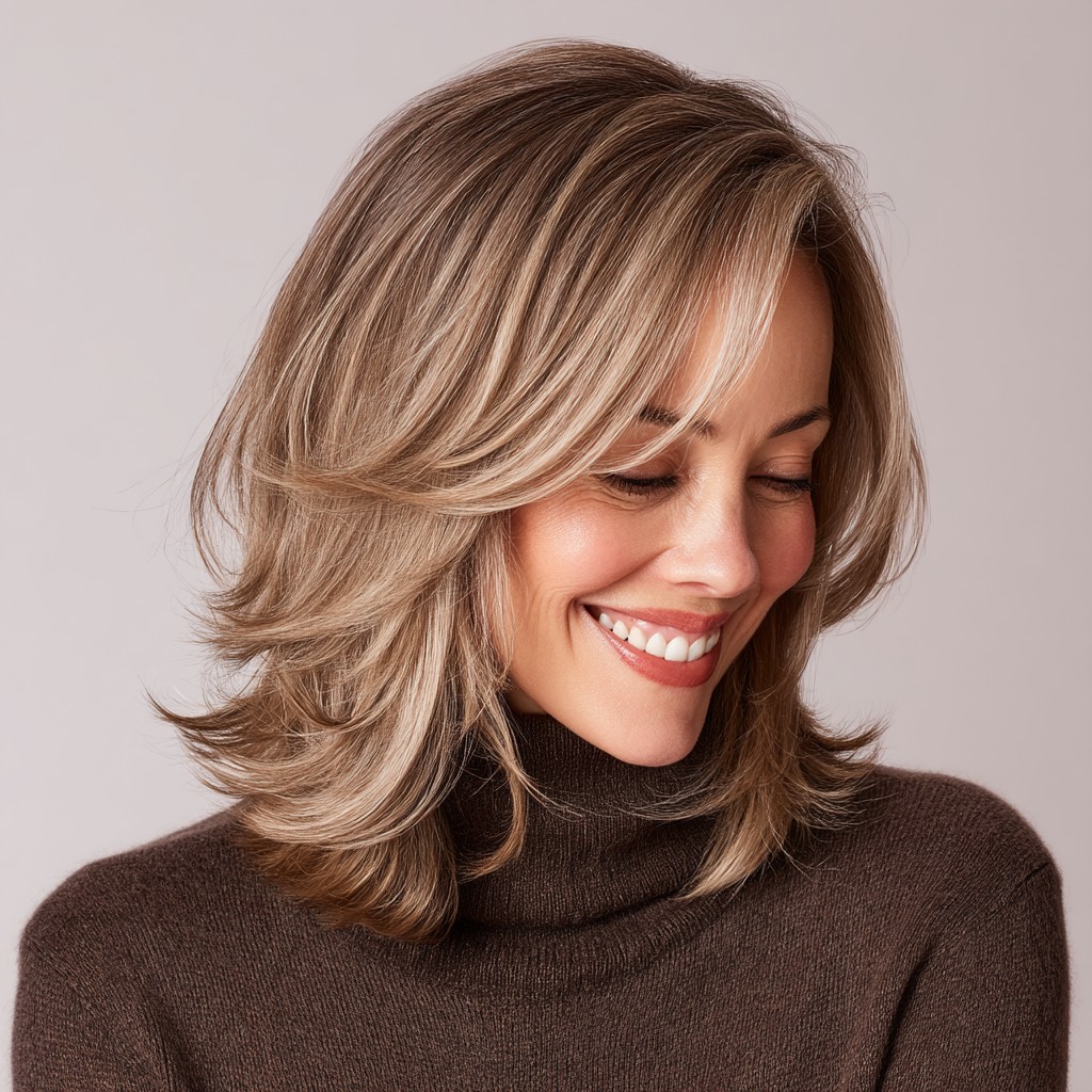 25 Mid-Length Layered Haircuts Women Over 40 Are Loving in 2025 ...