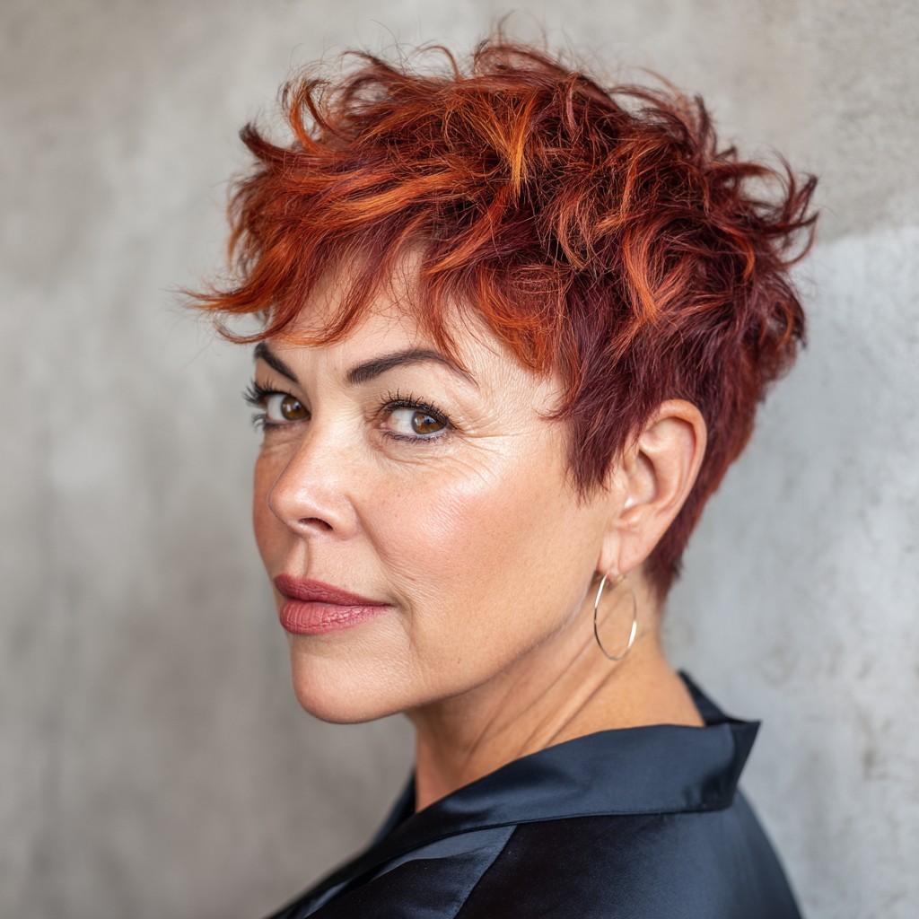 23 Low-Upkeep Fire Engine Red Hair Colors Senior Ladies Are Choosing ...