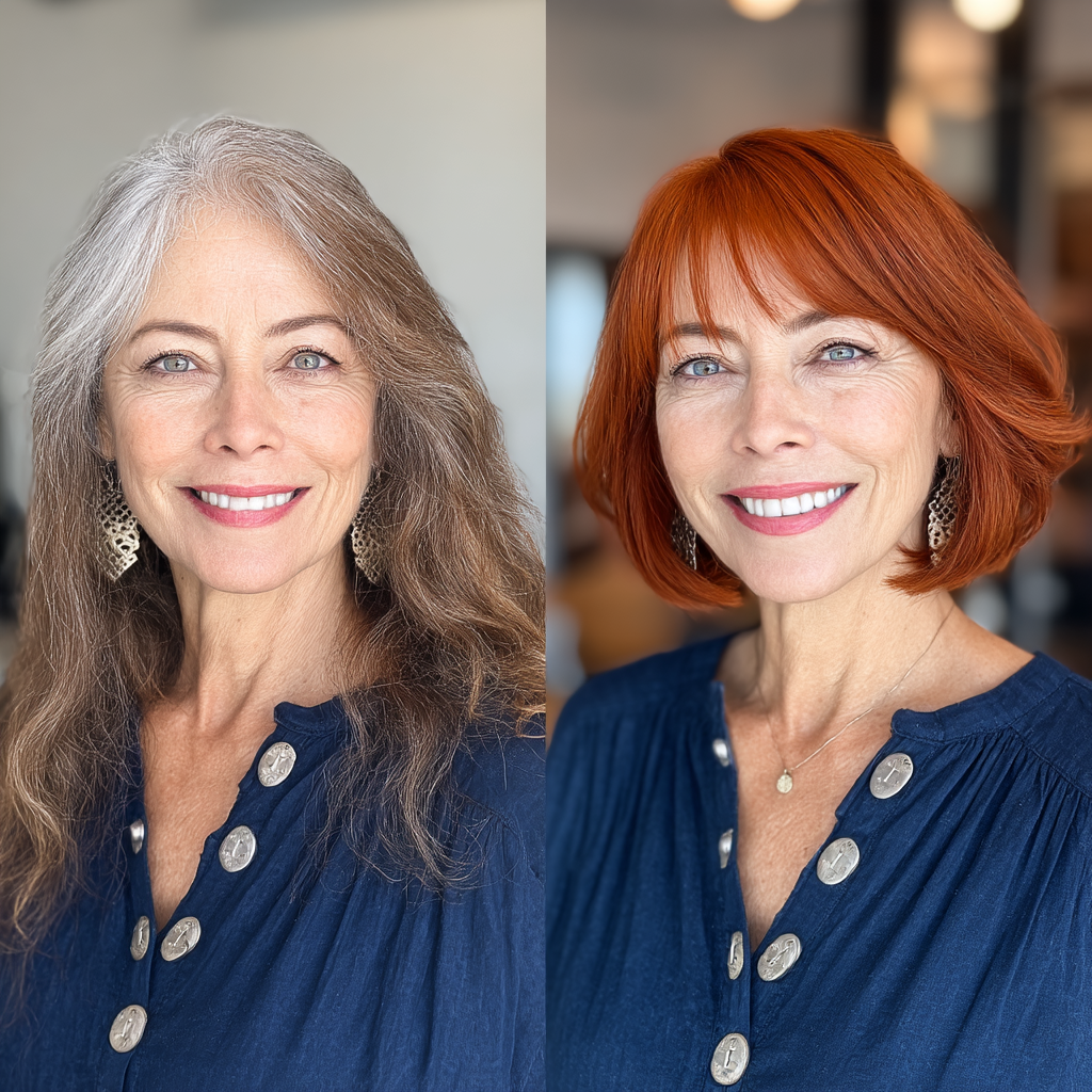 23 Low-Upkeep Fire Engine Red Hair Colors Senior Ladies Are Choosing ...