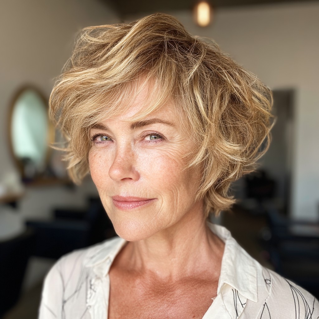 27 Cute Tousled Haircuts for Women Over 50 That Show Off Your Unique Style