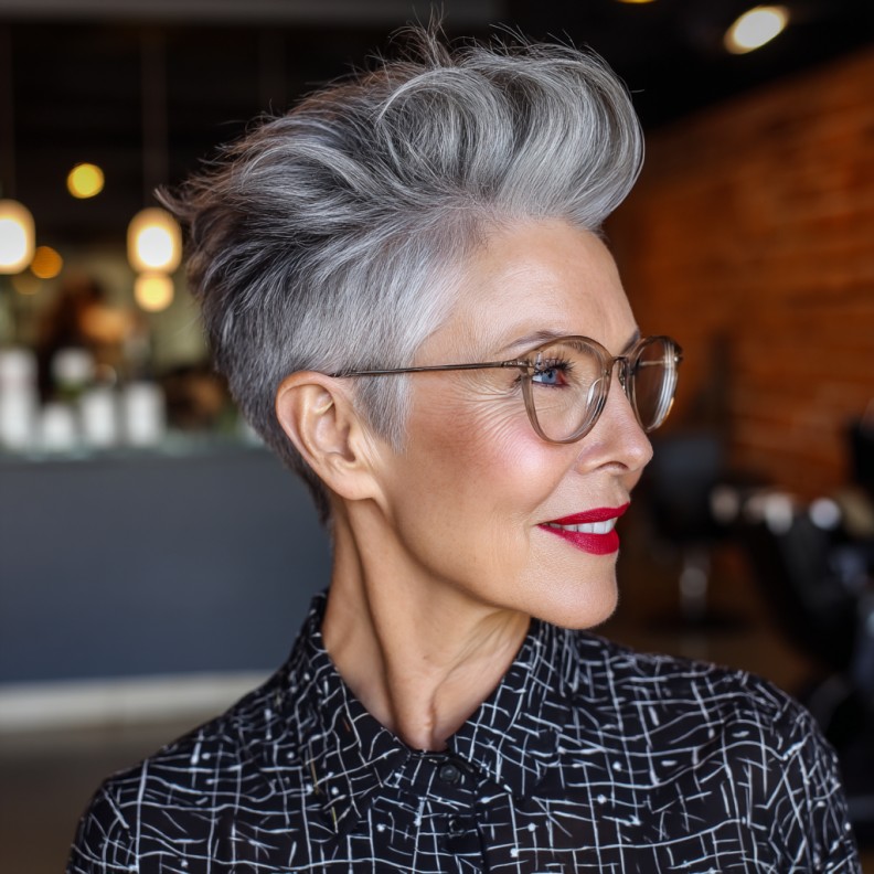 23 Chic Quiff Pixie Haircuts Women Over 50 Will Love