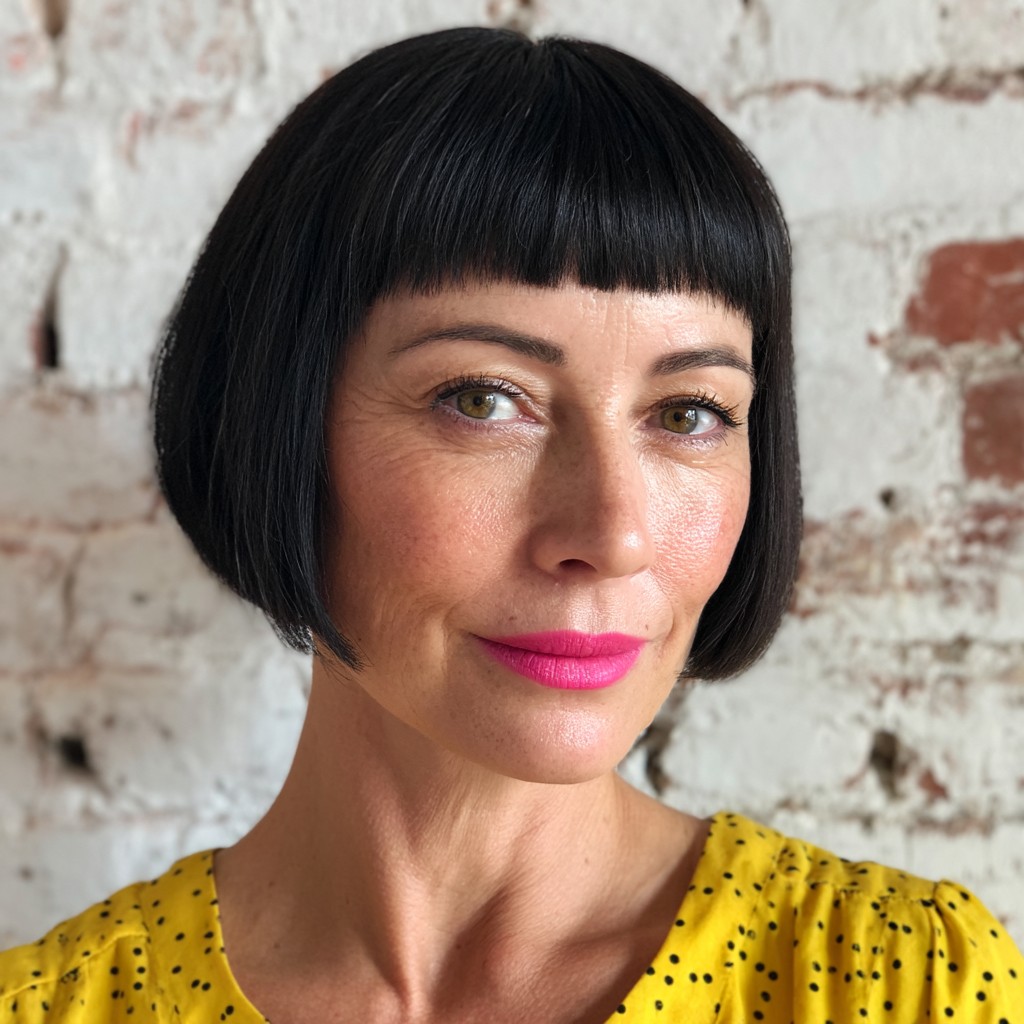 25 Chic Baby Bangs Hairstyles That Flatter Women Over 50 - Kappers Magazine