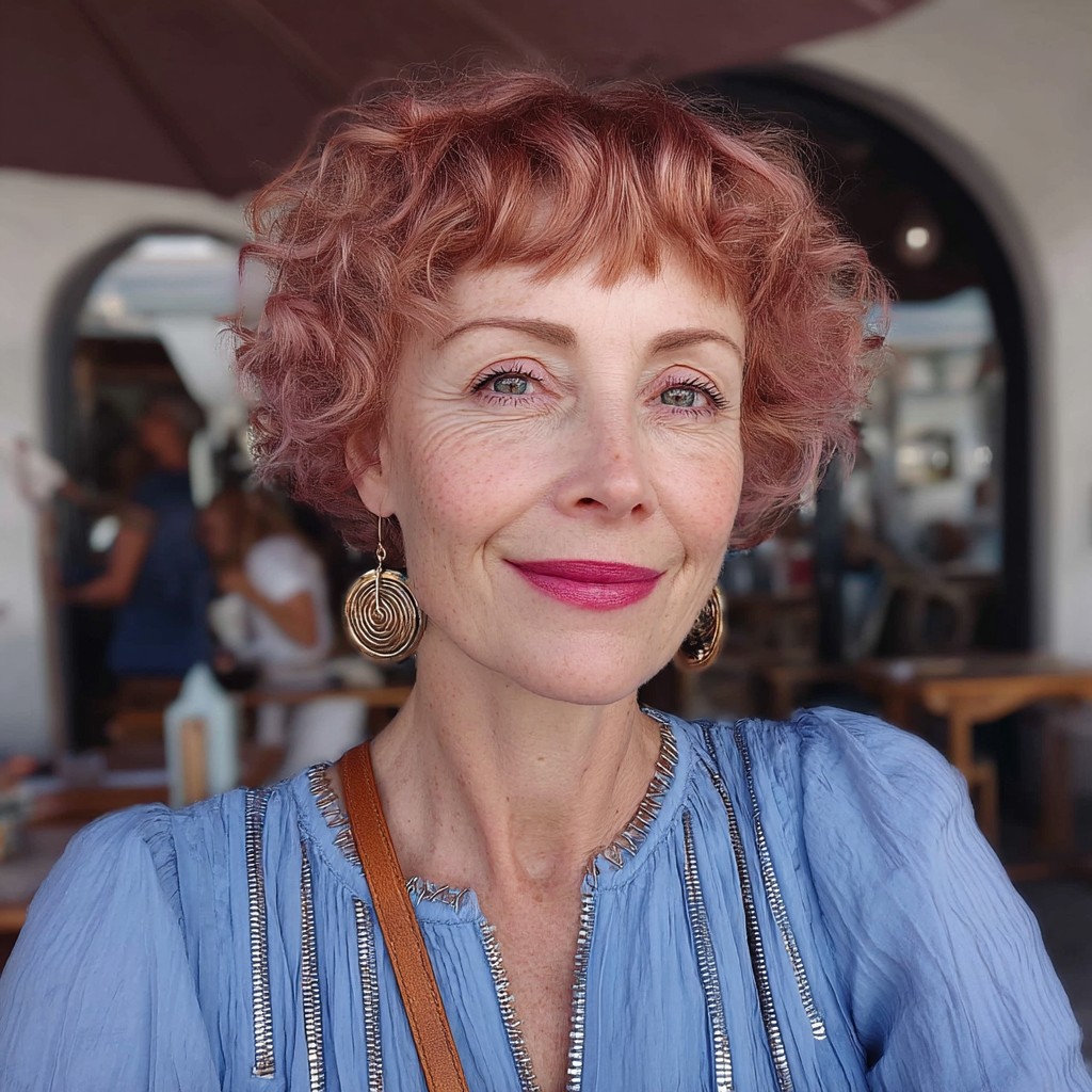 25 Chic Baby Bangs Hairstyles That Flatter Women Over 50 - Kappers Magazine