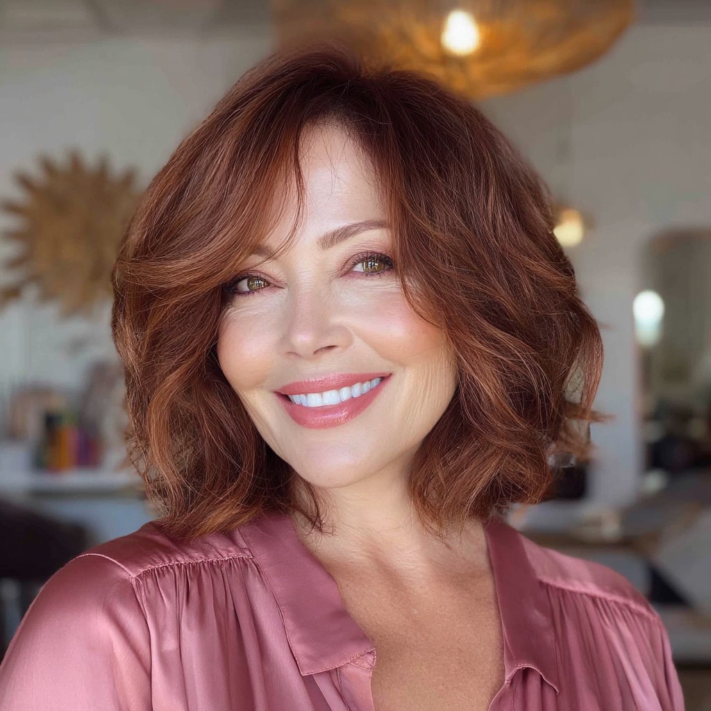 25 Reddish Brown Hair Colors Women Over 50 Are Loving Right Now