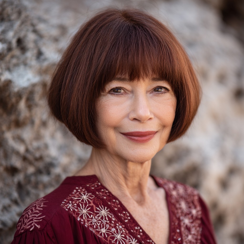 25 Reddish Brown Hair Colors Women Over 50 Are Loving Right Now