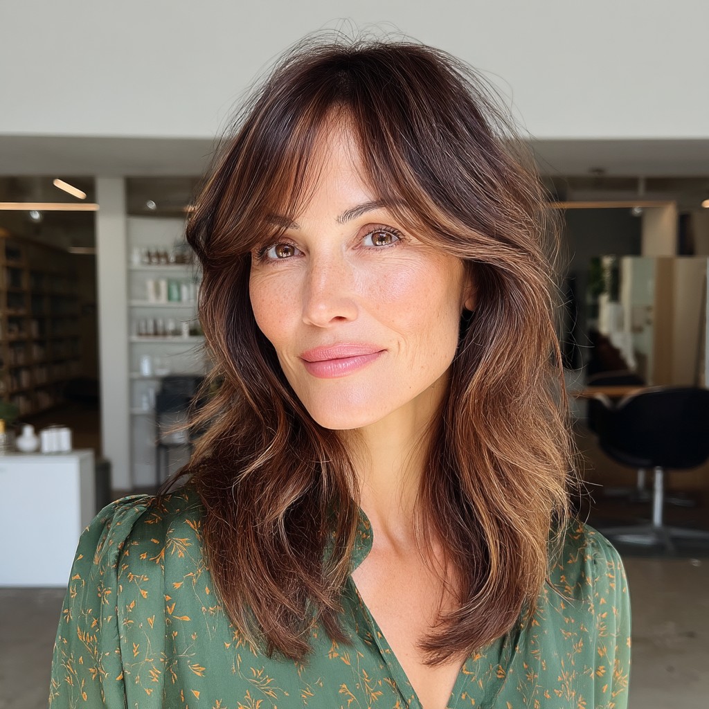 27 Middle Part Bangs That Are Perfect for Hot Summer Days