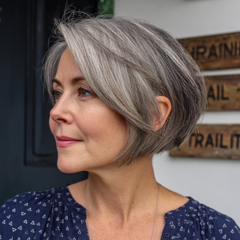 27 Vibrant Grey Balayage Hair Colors to Refresh Your Look This Year ...