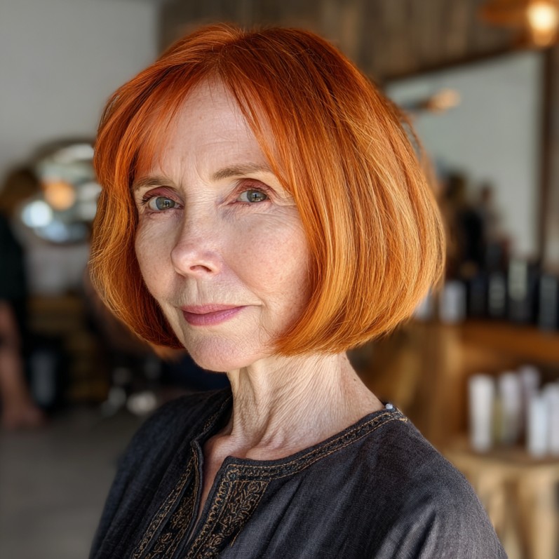 27 Youthful Mini Blunt Bob Haircuts for Fashion-Forward Women Over 50