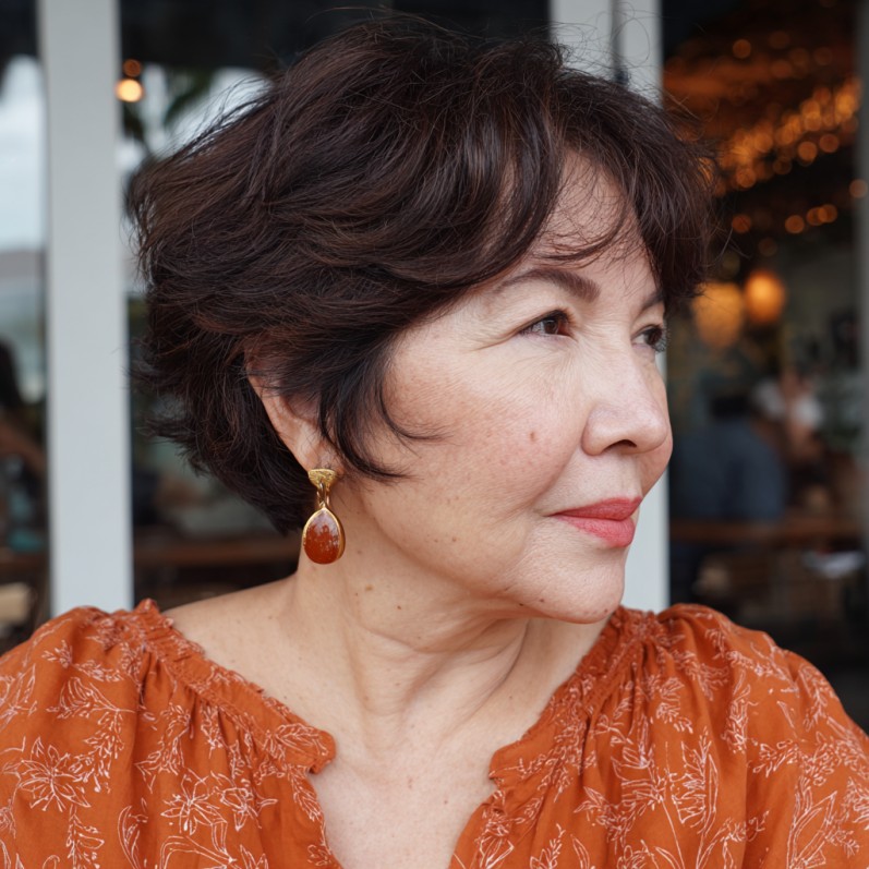 29 Eye-Catching Brunette Hair Colors That Make Women In Their 70s Look 60