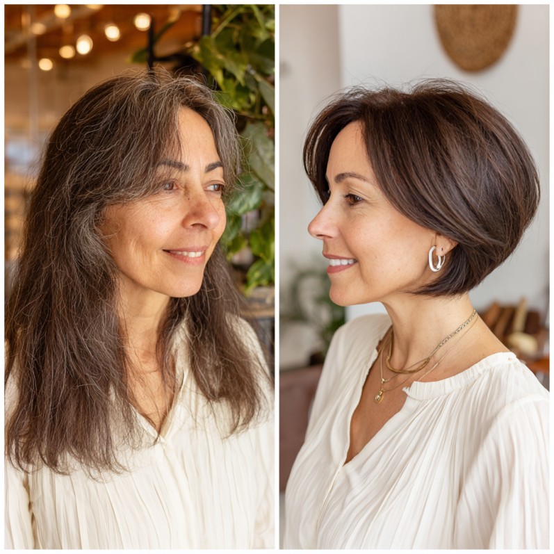 23 Gorgeous Slope Bob Haircuts 40-Year-Olds Can Pull Off